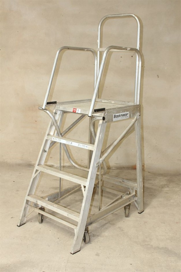 3 Steps Mobile Platform Ladder, "Stockmaster" model Navigator Auction ...