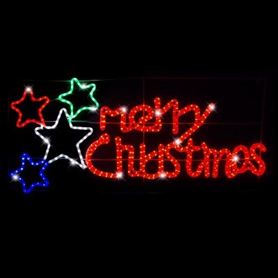 Lighted Outdoor Decorations Lighted Holiday Signs Merry, 54% OFF