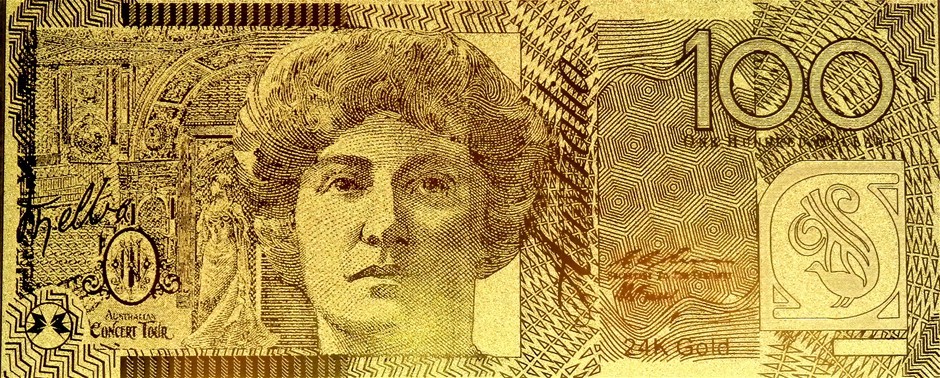 999.9 Pure 24 Carat Gold Australian 100 Dollar Bank Note Auction (0039 ...