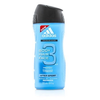 Buy Adidas After Sport 3 In 1 Shower Gel, Shampoo & Face Wash - 250ml ...