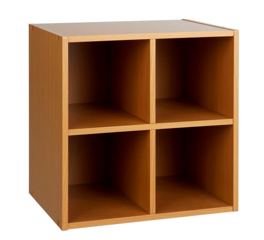 Buy Storage Cube with 4 Shelves Beech Colour | Grays Australia