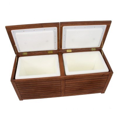Buy Hardwood Timber Double Ice Cooler Box | Grays Australia